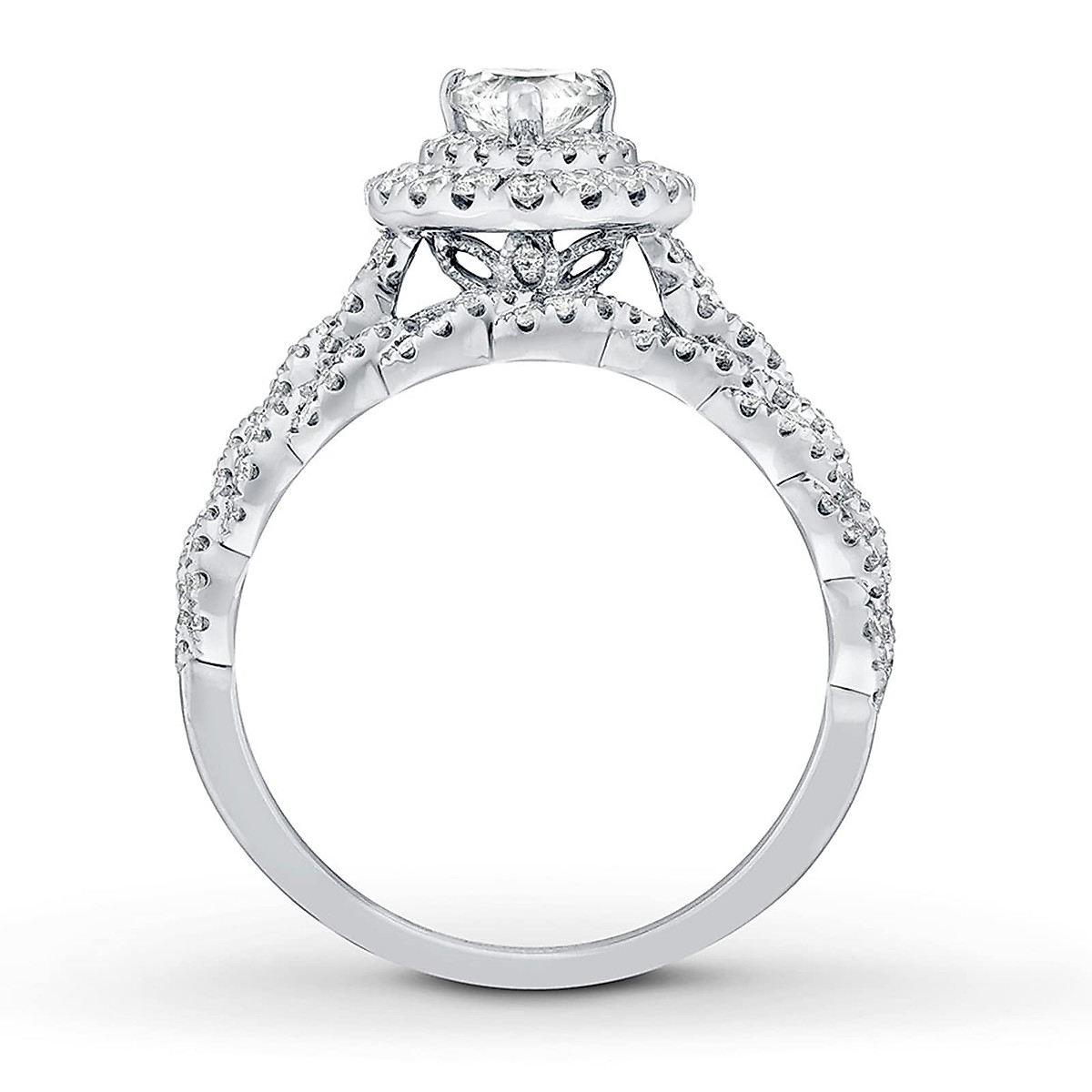 3.2 Carat(ctw) Heart-Cut Moissanite Engagement Rings Sets for Women,10K 14K 18K Real Gold Wedding Rings Sets,Bridal Ring Sets with Free Engraving,Size 5-11 (14K Gold)