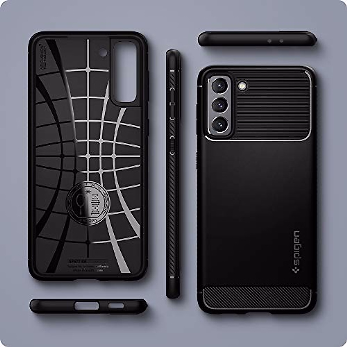 Spigen Rugged Armor Case Compatible with Samsung Galaxy S21 - Black