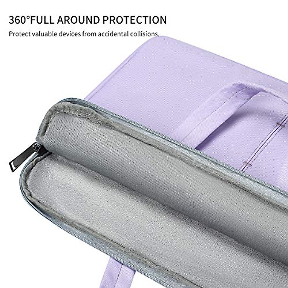 15.6 Inch Laptop Sleeve Shoulder Bag Computer Carrying Case for HP Envy x360/Pavilion 15.6/Victus Gaming Laptop, Dell Inspiron, Lenovo IdeaPad/Legion 5, Asus VivoBook for Women, Purple