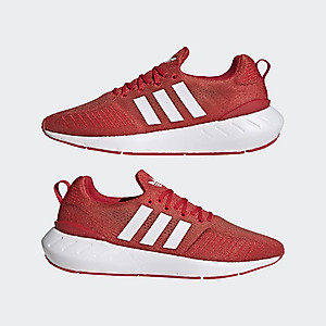 adidas Men's Swift Run 22 Sneaker, Vivid Red/White/Altered Amber, 10