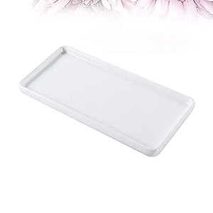TOPBATHY 2 Pcs Kitchen Dresser Bathroom Vanity Tray Ceramic Bathroom Tray Plate Jewelry Holder for Hand Towel