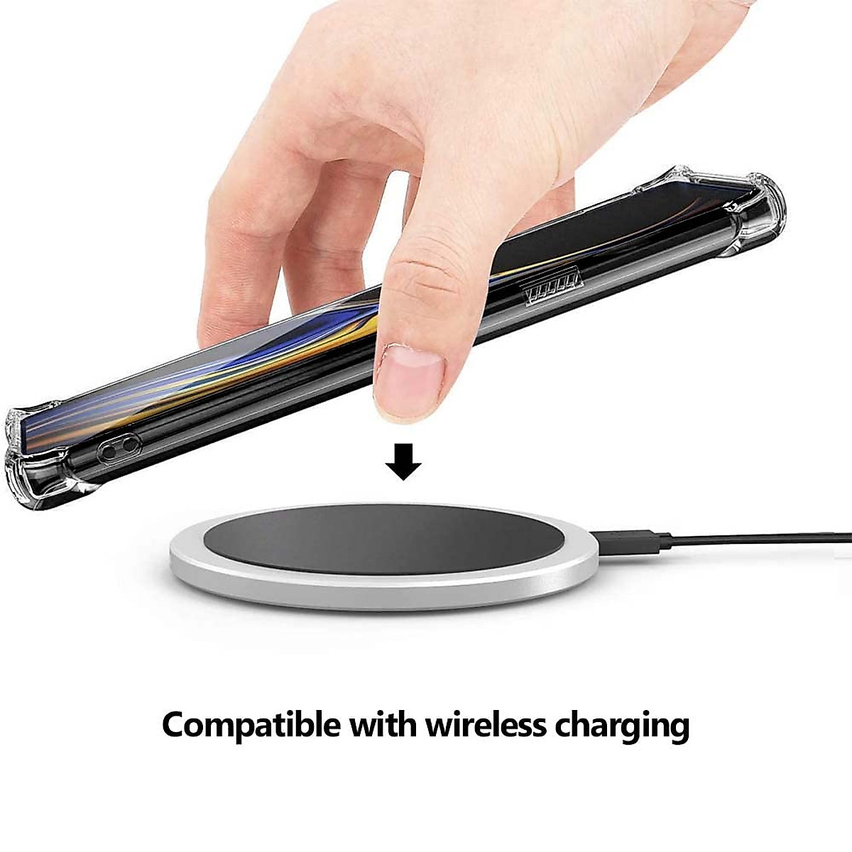 KIOMY Clear Case for Samsung Galaxy Note 9 5G Airbag Corners Shockproof Bumper Protective Phone Cover, Hybrid Design Hard PC Back with Flexible TPU Frame