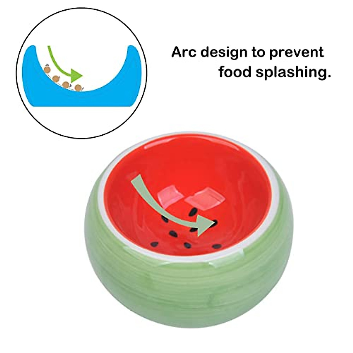 HERCOCCI Hamster Food Bowl, Ceramic - Rabbit Food Dish and Water Bowl for Bunny Guinea Pig Gerbil Ferret Syrian Hamster Chinchilla (2 Pack)