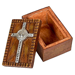 Roman Confirmed in Christ Wood Finish Small Confirmation Jewelry Keepsake Box