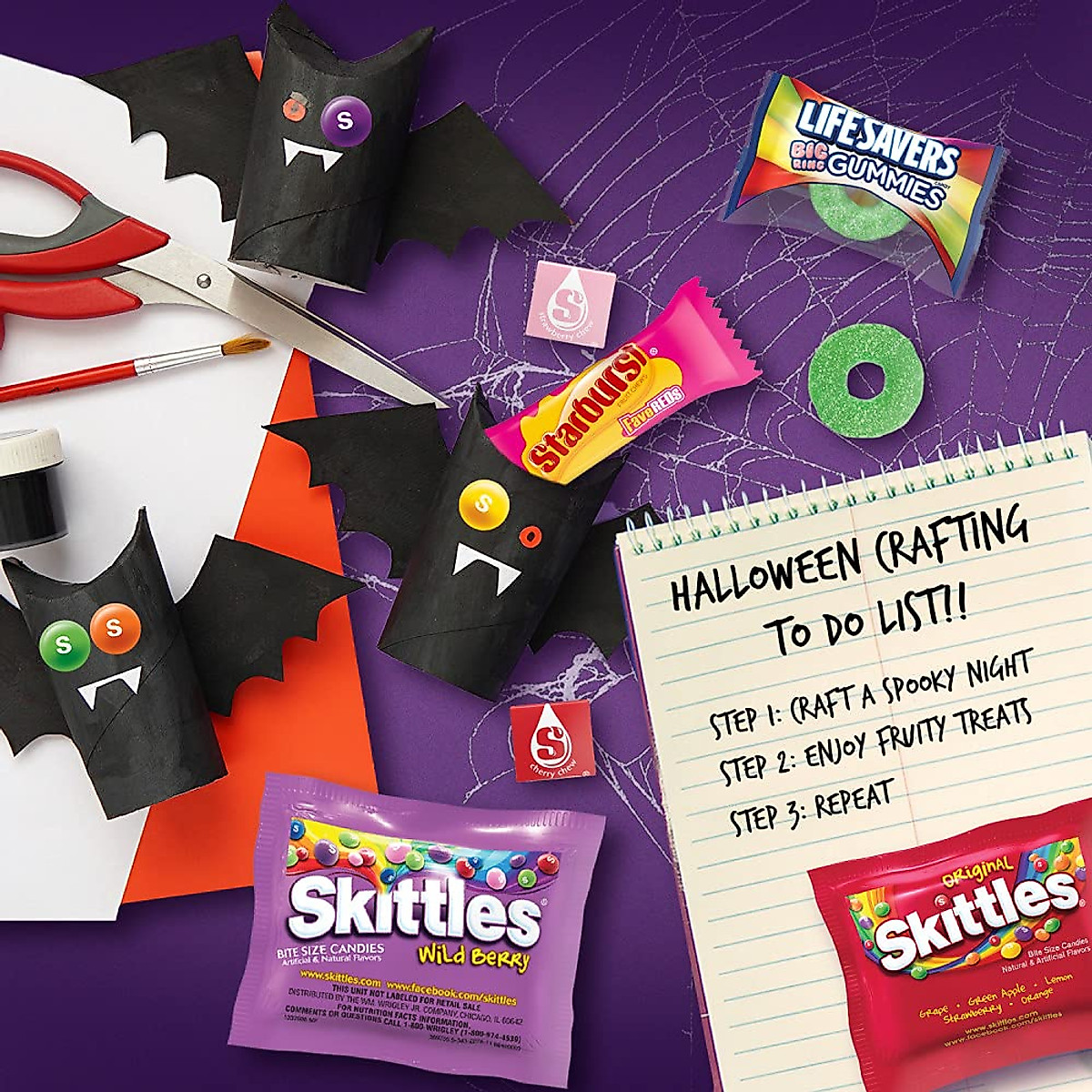 SKITTLES Wild Berry, SKITTLES Original, STARBUST FaveREDS, and LIFE SAVERS Gummy Candy Assortment, 32.82 oz Bag