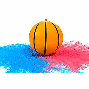 Gender Reveal Basketball with Powder | Exploding Basketballs Kit | Includes Both Pink and Blue Color Packs + One Basketball Shell