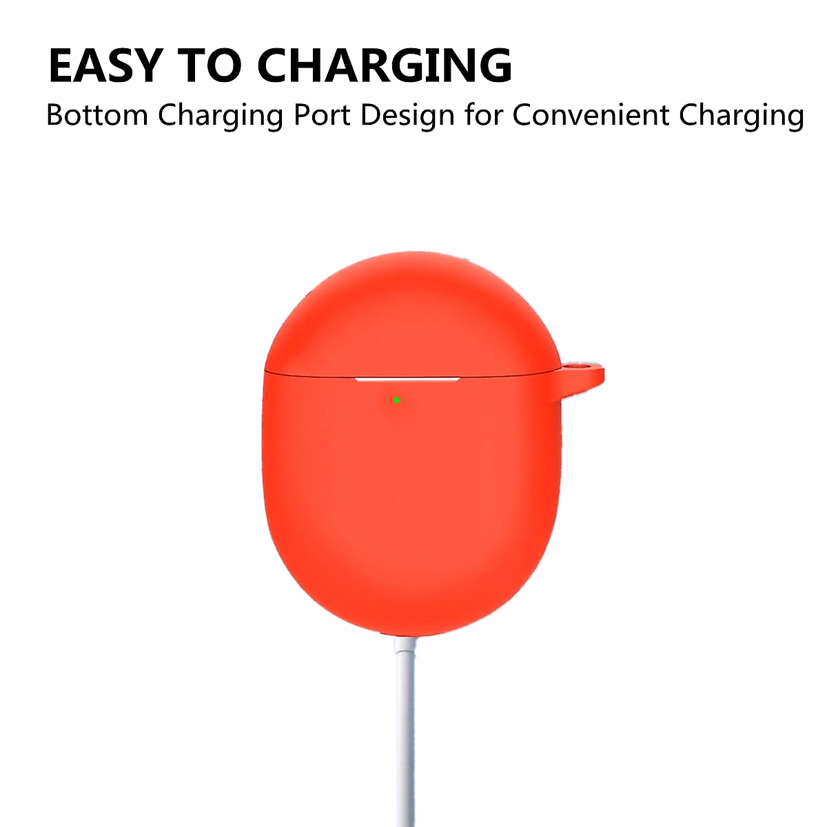 Ankersaila Case Compatible with Google Pixel Buds Pro 2022,Soft Silicone Shockproof Anti-Scratch Protective Cover (Red)