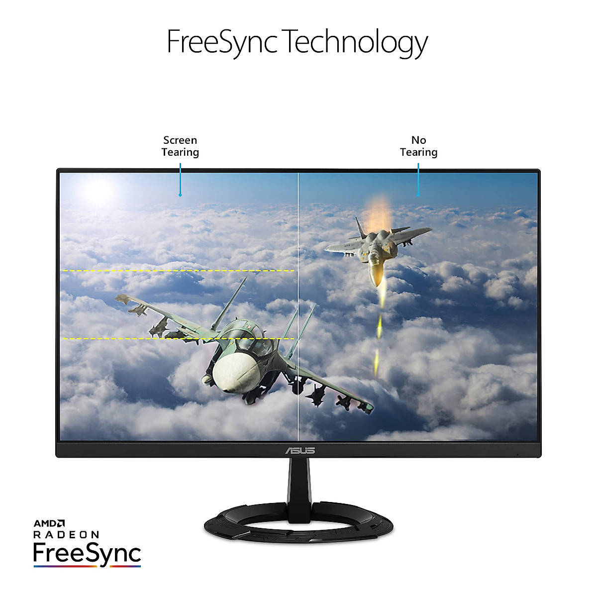 ASUS 23.8” 1080P Gaming Monitor (VZ249QG1R) - Full HD, IPS, 75Hz, 1ms, Extreme Low Motion Blur, Speakers, FreeSync, Eye Care, VESA Mountable, Ultra-Slim, DisplayPort, HDMI, Tilt (Renewed)