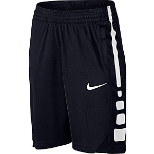 Nike Boys' Elite Stripe Short (Little Big Kids) (Small, Black/Black-White)
