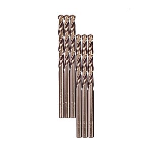 Heyiarbeit 6pcs 4.2mm Twist Drill with Titanium Coated High Speed Steel Bit HSS CO for Steel,Copper,Aluminum Alloy