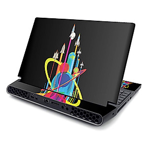 MightySkins Skin for Alienware AREA-51M R2 (2020) - Abstract Black | Protective, Durable, and Unique Vinyl Decal wrap Cover | Easy to Apply, Remove, and Change Styles | Made in The USA