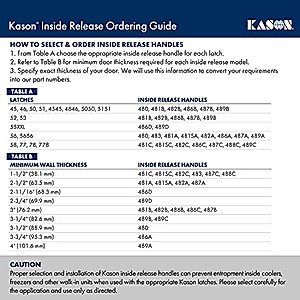 Kason 489 Narrow Recessed Inside Release Handle (10489A00400)