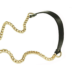 VanEnjoy Replacement Chain & Genuine Leather Shoulder Crossbody Strap (Black(with Tassel))