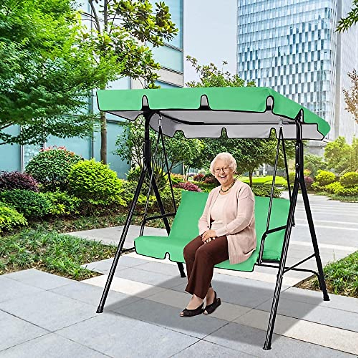 KFJZGZZ Replacement Cover Swing Ceiling Cloth Rain Cover Outdoor Awning Courtyard Patio Lawn & Garden Tree Swing for Adults Couch (0-Green, One Size)