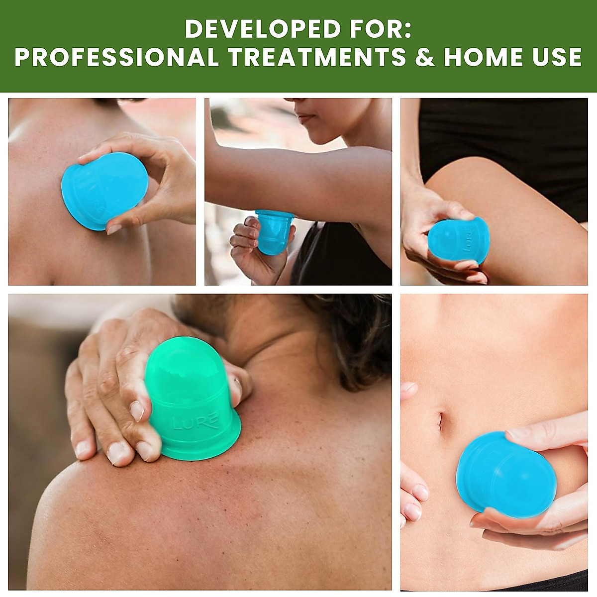 Silicone Cupping Therapy Set Beginner Massage Cupping Cups for Cupping Therapy Cup Kit for Massage, Myofascial Release, Cellulite Reduction