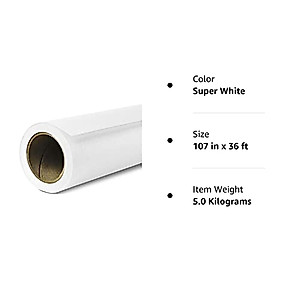 Savage Seamless Background Paper - #1 Super White (107 in x 36 ft)