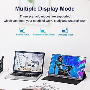 Bimawen 17.3 inch Portable Monitor + 17.3 inch 2K Ultra Slim Monitor