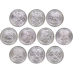 2012 P&D National Park Quarter 10 Coin Set Uncirculated Mint State 25c