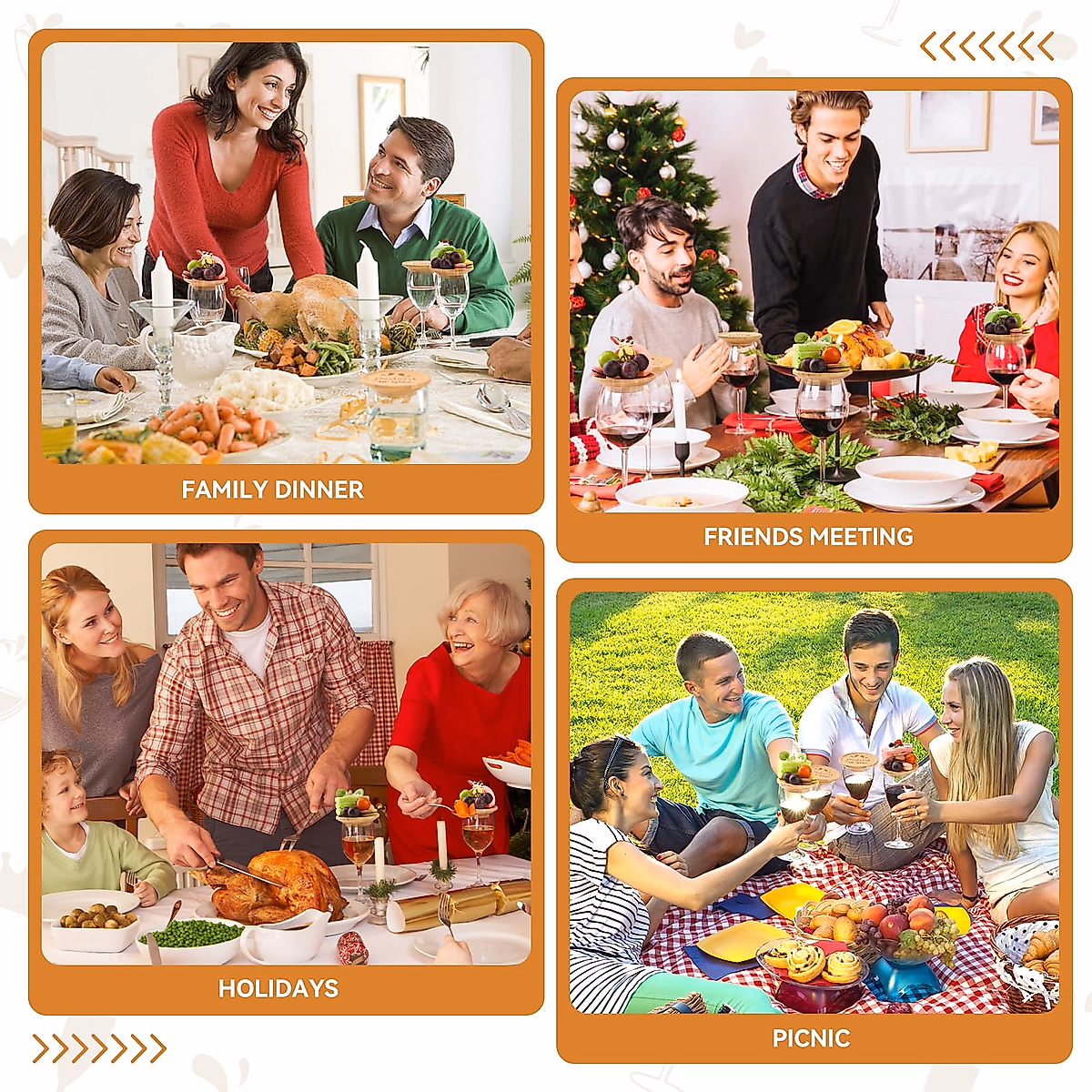 10Pcs Wine Glass Charcuterie Topper,10 Themes Charcuterie Board Topper,Glass Topper Coasters,Water Glass Toppers Keeps Debris Out for Party Wine Accessories Housewarming