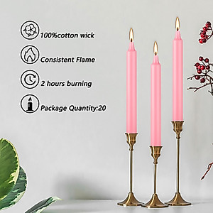 20 Pcs Pink Taper Spell/Chime Taper Candle,4 Inch Dinner Candle Sticks for Birthdays, Parties, Wicca Wiccan Supplies and Christmas