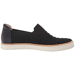 Naturalizer SOUL Womens Kemper Knit Slip On Casual Sneaker Shoe,Black Fabric,6W