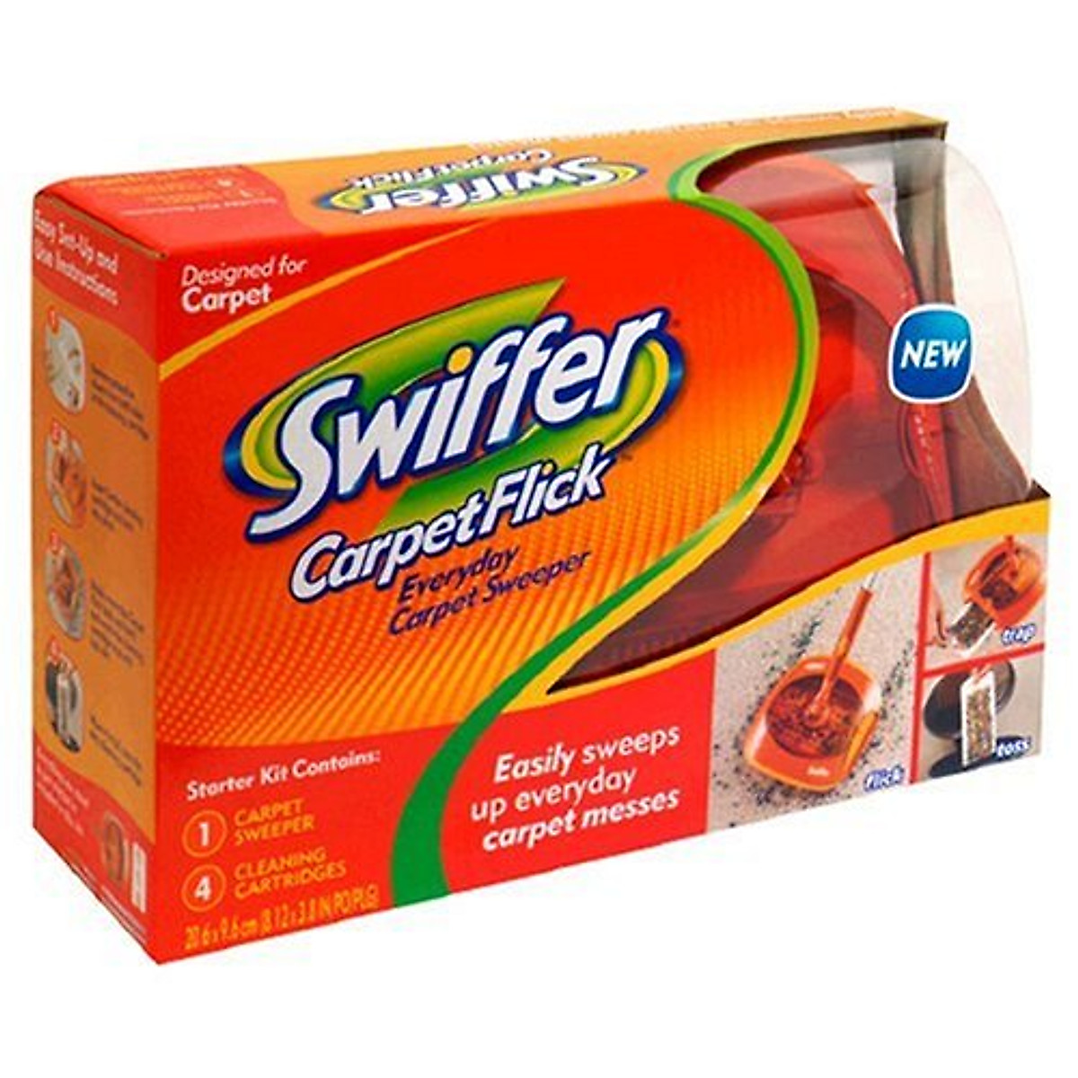 Swiffer Carpet Flick Carpet Sweeper Starter Kit, 1 kit