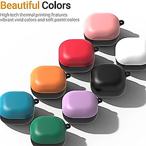 JUST4YOU for Galaxy Buds Pro Case, Galaxy Buds Live Case, Galaxy Buds 2 Case Cover with Keychain, Thin Fit Hard Case (Blue) CS_HD_GBL_GBP_GB2_BL