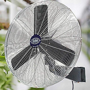 Global Industrial Oscillating Wall Mount Fan, 30" Diameter, 1/3HP, 8775CFM