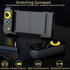 IPGEA PG-9167 Mobile Controller, Wireless 4.0 Gamepad Joystick Telescopic Game Controller Compatible Galaxy S10/S10 & Galaxy A51 Note 9 Phone XR XS Phone 11 Most iOS/Android Smart Phone Tablet PC