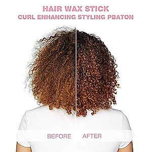 Edge Control Wax Hair Wax Stick for Wigs - Strong Hold, Non-greasy Styling Set with Fly Away Control, Brush, and Scarf (Black, 2.7oz+2.7oz)