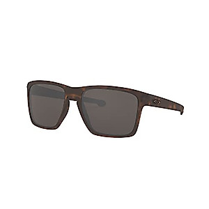 Oakley Men's OO9341 Sliver XL Rectangular Sunglasses, Matte Brown Tortoise/Warm Grey, 57 mm