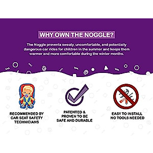 The Noggle-Making The Backseat Cool Again-Quick & Easy to Use Car Travel Accessories for a Comfy Ride Summer or Winter-Air Vent Extender Hose Directs Cool or Warm Air to Your Kids - 8ft, Black Ice