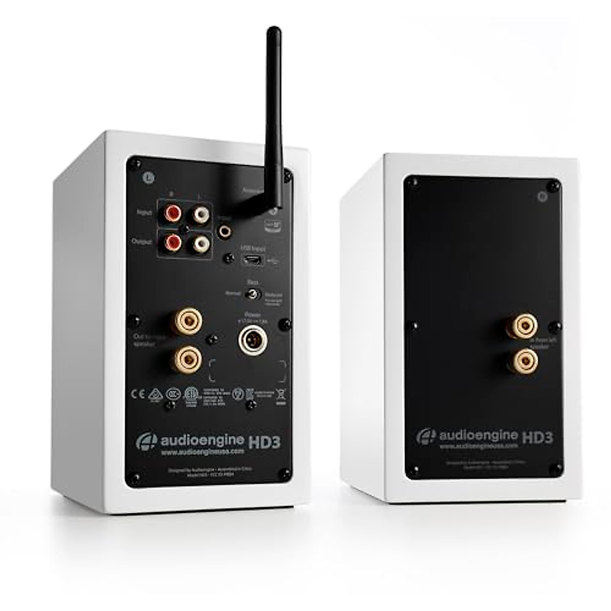 Audioengine A2-HD Wireless Bluetooth PC and Computer Desktop Speakers with aptX HD - USB, RCA, Headphone Compatible