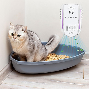 Morrerfresh Ozone Odor Eliminator for Strong Odor 99% Cat Litter Deodorizer Dog Poof Odor Removal Air Ionizers for Home Portable Air Purifier for Pets Toilet Wardrobe Shoe Garage Room Cabinet White