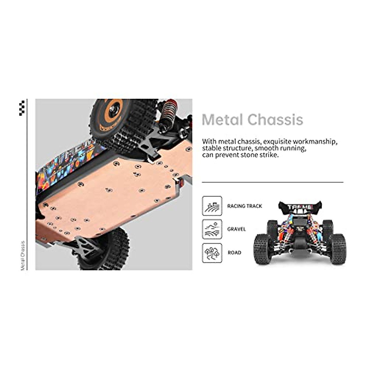 WLtoys 184016 Scale 1/18 75KM/H 2.4G RC Car Brushless 4WD Electric High Speed Off-Road Remote Control Drift Toys for Children Racing (184016 1 * 1500mAh)