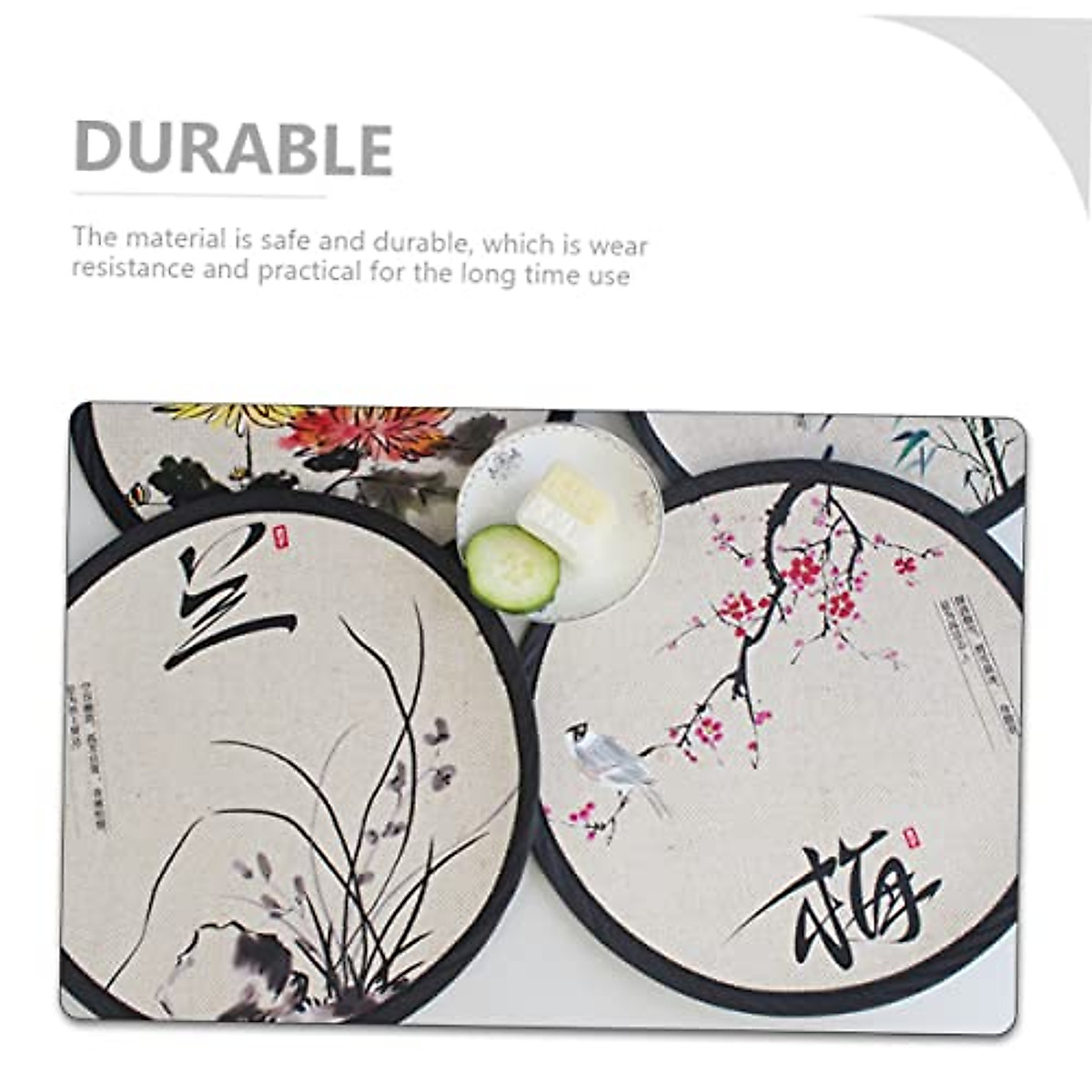 SEWACC 2pcs Jute Mat Photo Coasters Coffee Decor Desk Topper Fabric Desk Coasters Bowl Pad Braided Placemats Home Coaster Table Decor Home Placemats Thicken Table Mat Mat Decorate Office