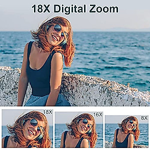 Vlogging Camera 4K 48MP Digital Cameras Autofocus Cameras for Photography with 18X Digital Zoom 4K Camera Point and Shoot Digital Cameras with 32GB Card