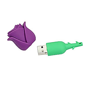 256GB USB 2.0 Flash Drive Novelty and Lovely Purple Rose Flower Shape Memory Stick Beauty Thumb Drive Storage Cool Pendrive Jump Drive U Disk