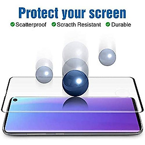 ToneGod 2 Pack Galaxy S10 Screen Protector, [Bubble Free] [High Definition] Anti-Scratch [Case Friendly] 3D Curved Screen Protector Compatible Galaxy S10