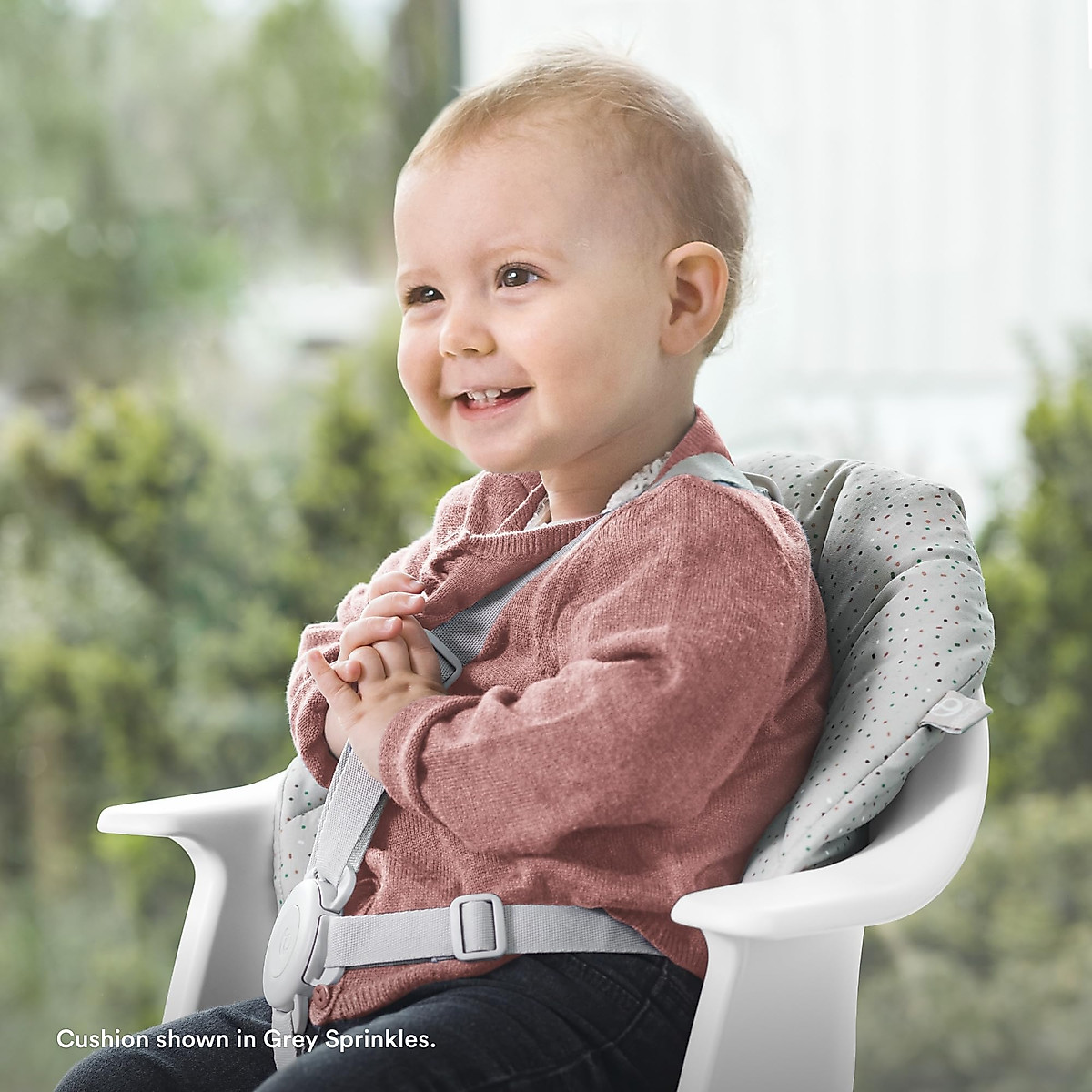 Stokke Clikk Cushion, Multi Circles - Compatible with Stokke Clikk High Chair - Provides Support for Babies - Made with Organic Cotton - Reversible & Machine Washable - Best for Ages 6-36 Months