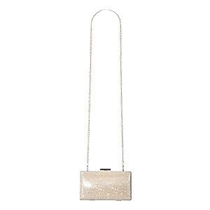 Evening Clutch Bag with Sparkling Glitter for Formal Wedding Graduation Party Elegant Crossbody Shoulder Handbag (Gold)