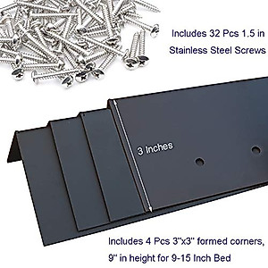 Amgate Set of 4 Raised Garden Bed Corner Brackets for 10"-12" Bed