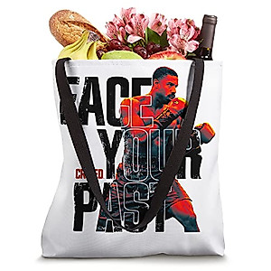 Adonis Creed Face Your Past black typography Tote Bag