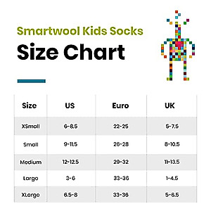 Smartwool Kids' Wintersport Ski Day Full Cushion Merino Wool Over The Calf Socks, Deep Navy, Large