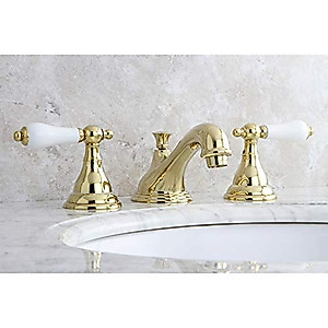 Kingston Brass KS5562PL Royale Widespread Bathroom Faucet, Polished Brass