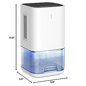 LEEL Dehumidifier, Upgraded 1200ml (42oz) Portable Ultra Quiet Dehumidifier, 6H/12H Timer Off Small Dehumidifier for 2300 Cubic Feet (270 sq ft) Home Basement Bedroom Bathroom Closet RV Camper