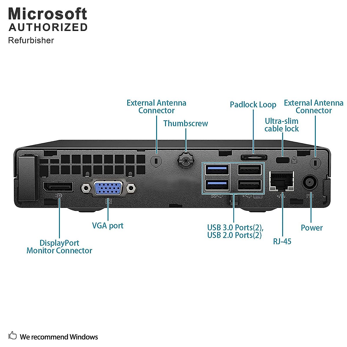 HP EliteDesk 705 G3 Mini Business Desktop PC, AMD A6 PRO-8570E up to 3.4GHz, 8GB DDR4, 128GB SSD, WiFi, BT, VGA, DP, Windows 10 64 Bit-Multi-Language Supports English/Spanish/French (Renewed)