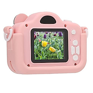 070 Camera Kids Mini Portable Camera Kids Mini Digital Camera 2 Inch Screen 2MP High Definition Cartoon Camera Video Recorder Toy Gifts(Pink)