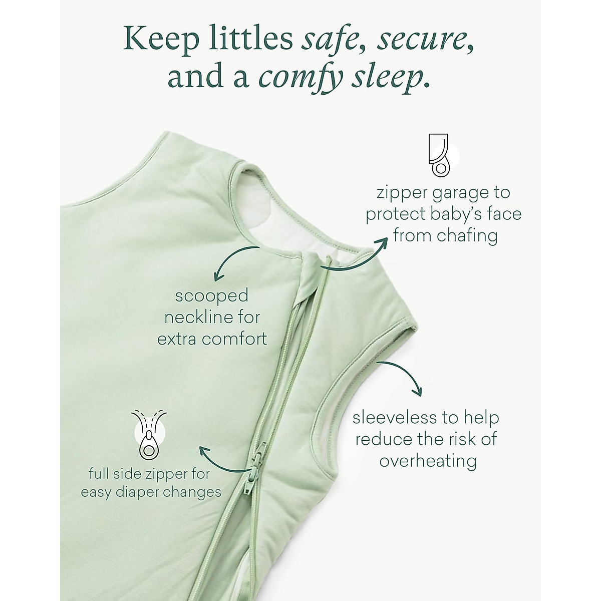 PurComfy Quilted Supersoft Sleep Sack, 2.5 TOG Premium Bamboo Viscose Warm Baby Sleeping Bag, 2-Way Zipper 6-15 Months