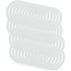Cornucopia Silicone Seal Rings for Mason Jar Lids (Wide Mouth, 48-Pack), Airtight Seal Gasket for Plastic Lids 86-450 Size